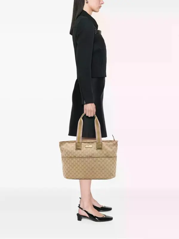 Gucci 2016-2026 Gg Canvas Web Tote Bag