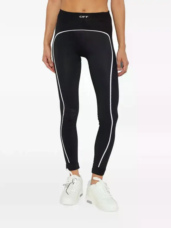 Off-White Logo-print Panelled Leggings