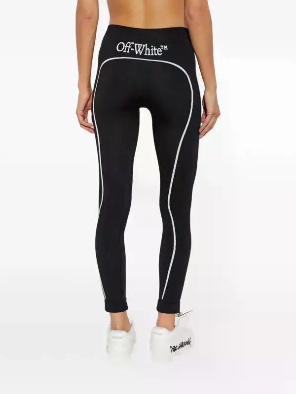 Off-White Logo-print Panelled Leggings