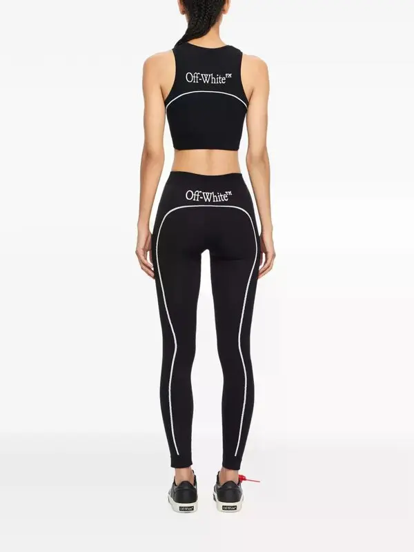 Off-White Logo-print Panelled Leggings