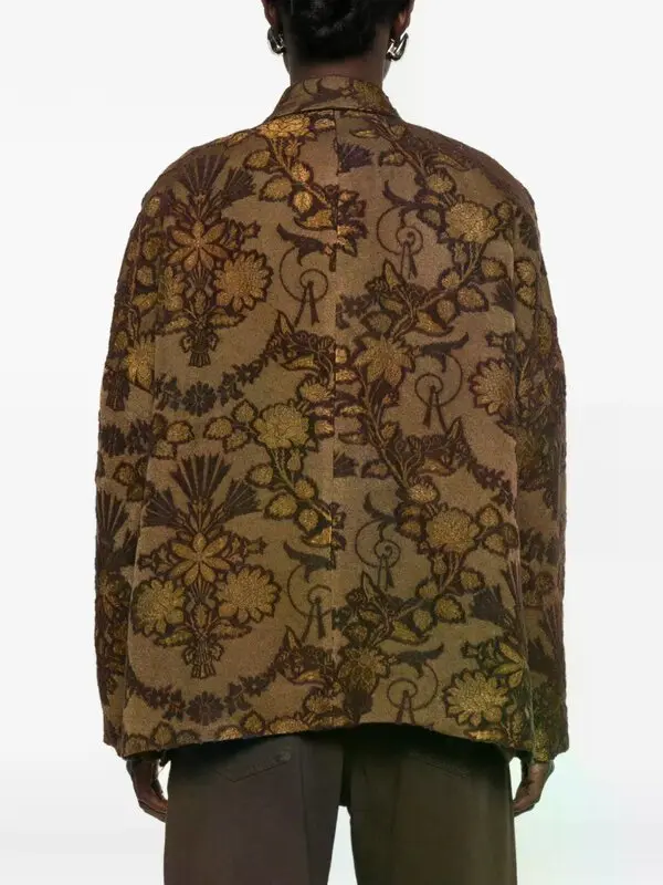 UMA WANG Floral Jacquard Double-breasted Jacket