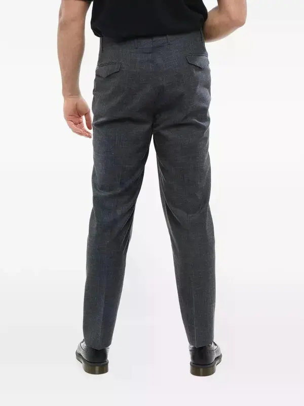 Corneliani Linen-blend Belt-loop Trousers