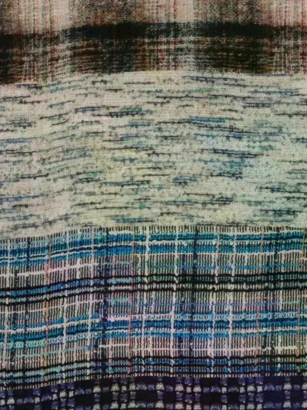 Faliero Sarti Checked Fringed Scarf