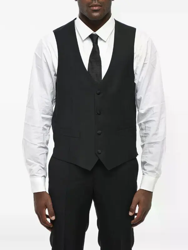 Corneliani Patterned-jacquard Button-up Waistcoat