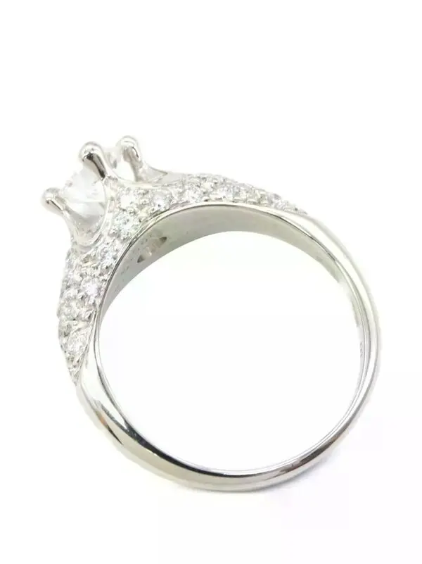 BVLGARI 950 Platinum Diamond Corona Ring