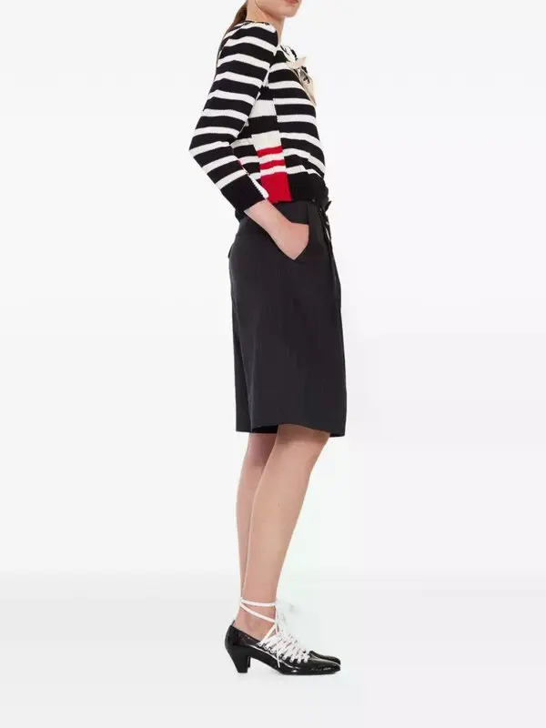 LA FETICHE Mitzi" Striped V-neck Sweater