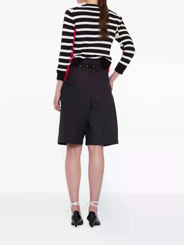 LA FETICHE Mitzi" Striped V-neck Sweater