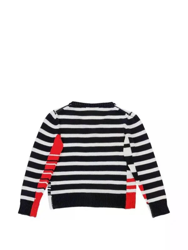 LA FETICHE Mitzi" Striped V-neck Sweater