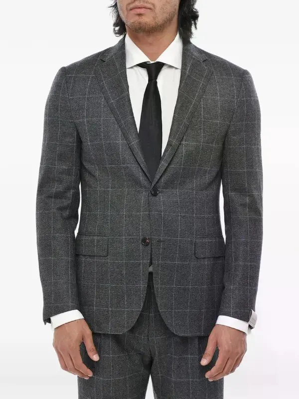 Corneliani Windowpane-pattern Suit