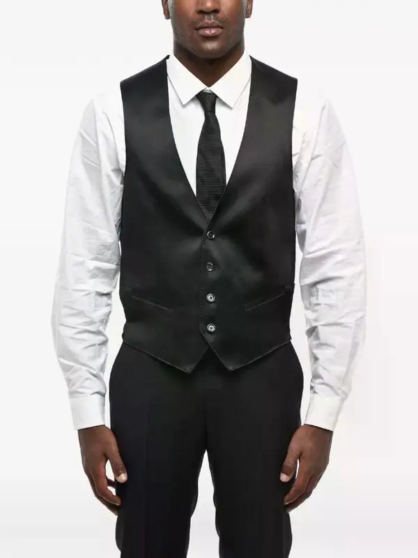 Corneliani Satin Welt-pocket Waistcoat