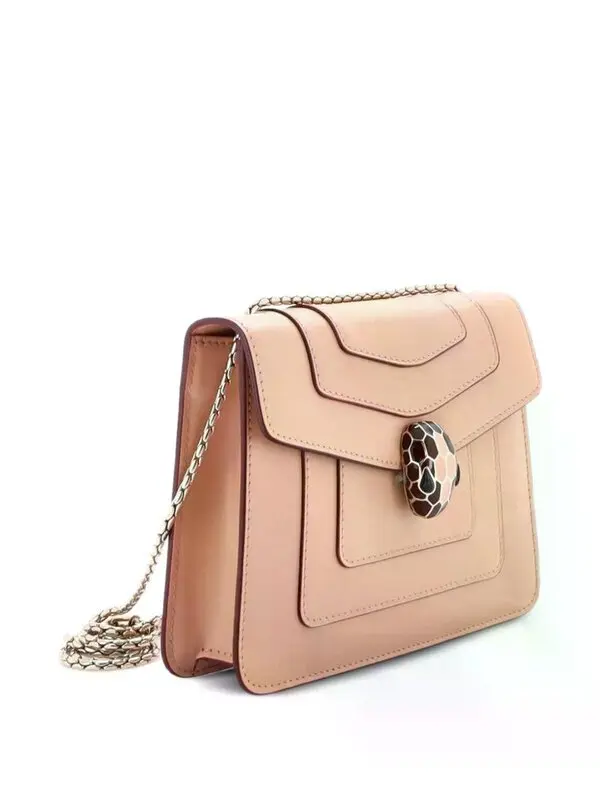 BVLGARI Serpenti Forever Square Shoulder Bag Leather Small Crossbody Bag