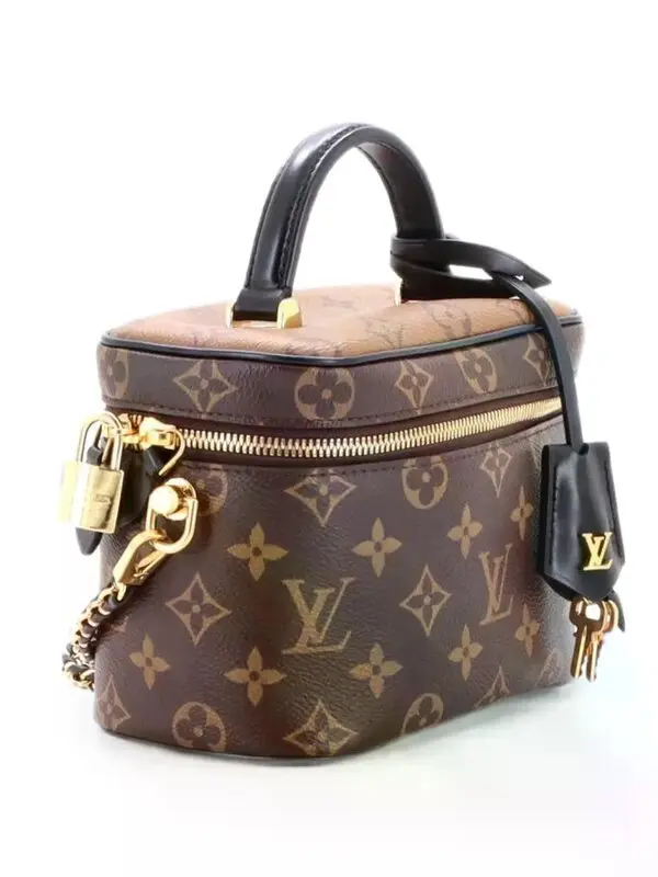 LOUIS VUITTON Vanity Handbag Reverse Monogram Canvas Pm Satchel