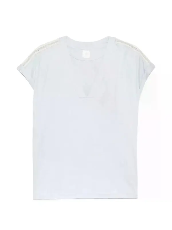 Eleventy V-neck T-shirt With Cap Sleeves