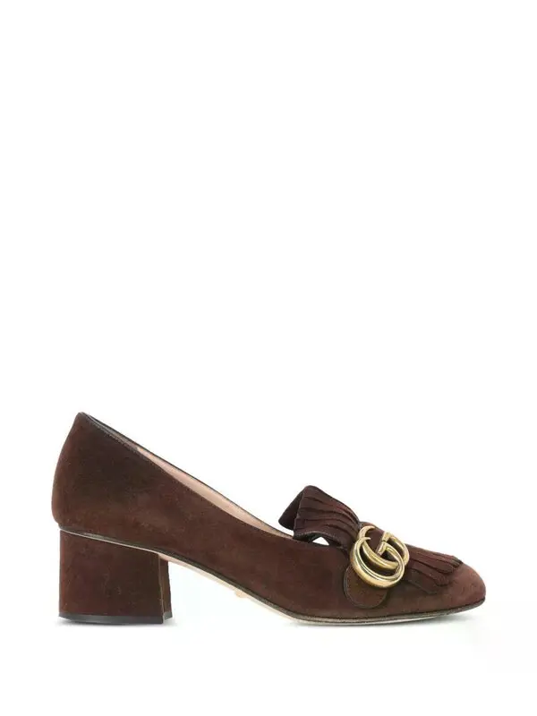 Gucci Marmont Loafer Mid-heel Pumps - Brown