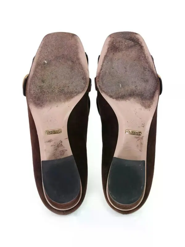 Gucci Marmont Suede Loafer Mid-heel Pumps