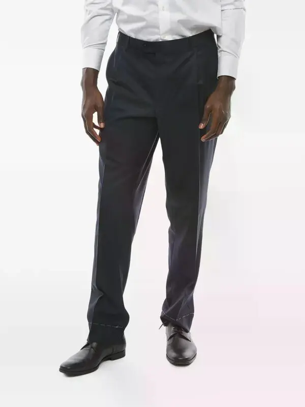 Corneliani Mantua Pleated Wool Trousers