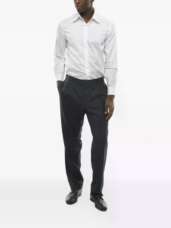Corneliani Mantua Pleated Wool Trousers