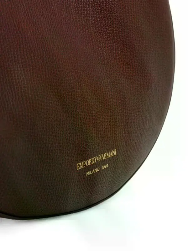 Emporio Armani 1981 Mini Leather Hobo Bag - Red