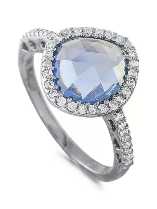LB EXCLUSIVE 18k White Gold Sapphire And Diamond Ring