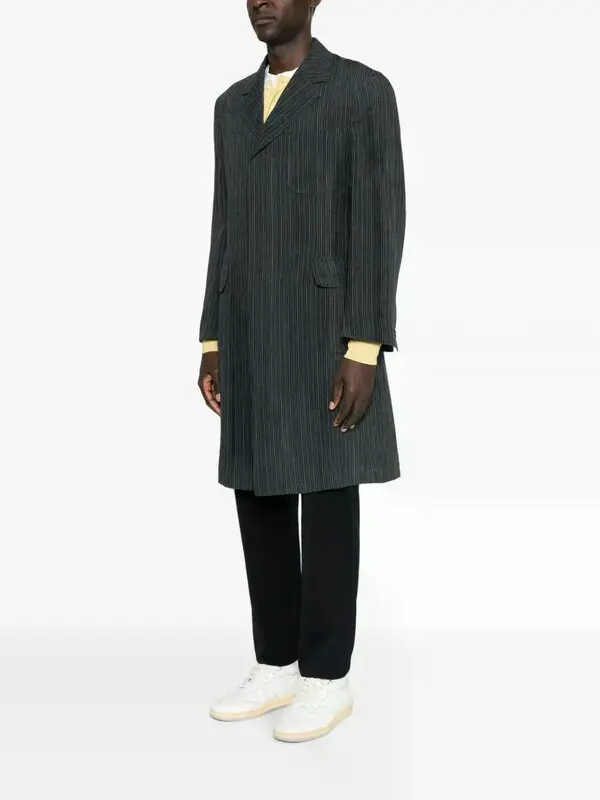 ROMEO GIGLI 1990s Stripe Single-breasted Coat