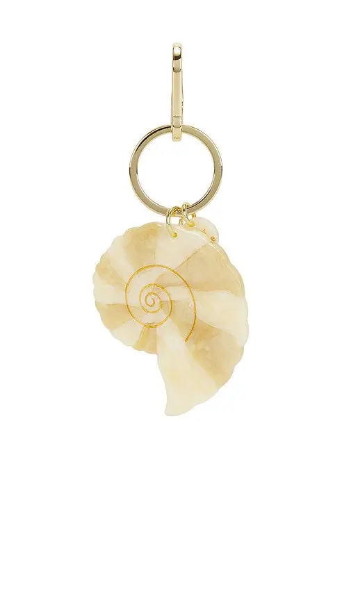 SOLAR ECLIPSE Hand-painted Spiral Shell Bag Charm & Keychain