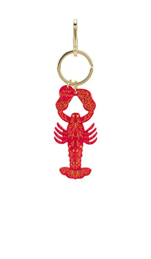 SOLAR ECLIPSE Hand-painted Lobster Bag Charm + Keychain