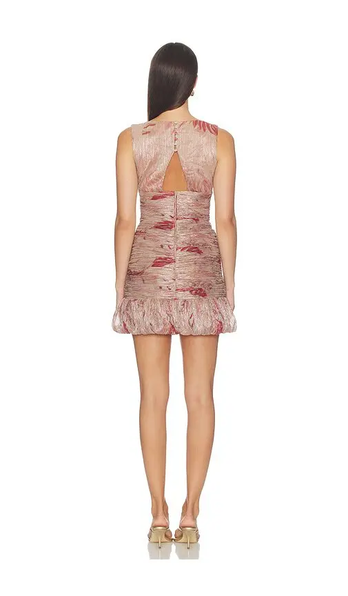 PatBO Metallic Ruched Mini Dress