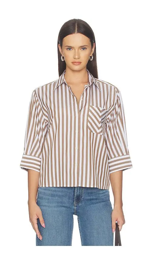 Rag & Bone Lucia Striped Shirt - Brown
