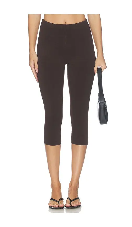 SEROYA Petra Knit Capri Pant - Brown