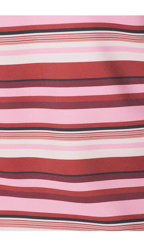 WITH HARPER LU Halterneck Maxi Dress In Striped Heavyweight Satin