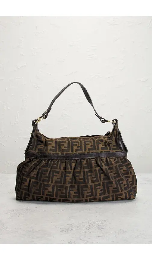 FWRD RENEW Fendi Zucca Chef Shoulder Bag