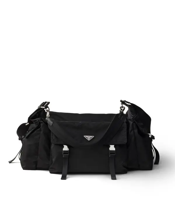 Prada Explore Re-nylon And Leather Duffel Bag