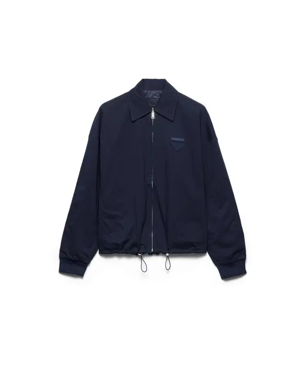 Prada Reversible Jersey Blouson Jacket With Classic Collar