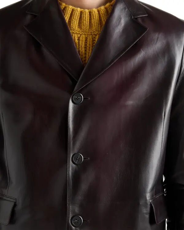 Prada Nappa Leather Coat