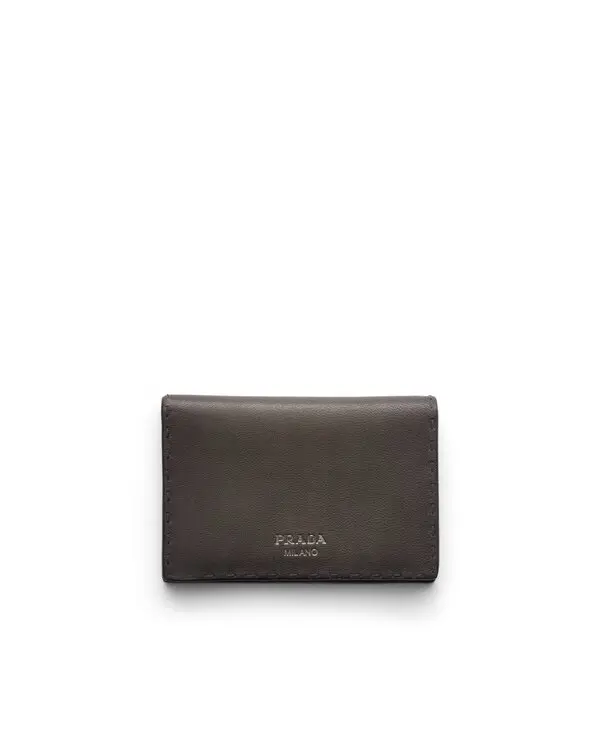 Prada Antiqued Leather Card Holder