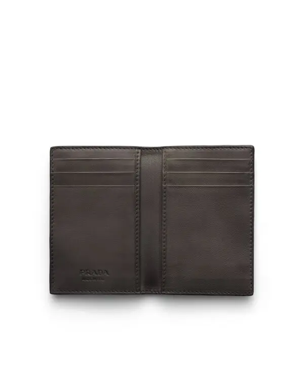 Prada Antiqued Leather Card Holder