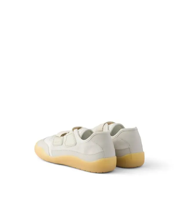 Prada Speedrock Technical Mesh And Leather Sneakers