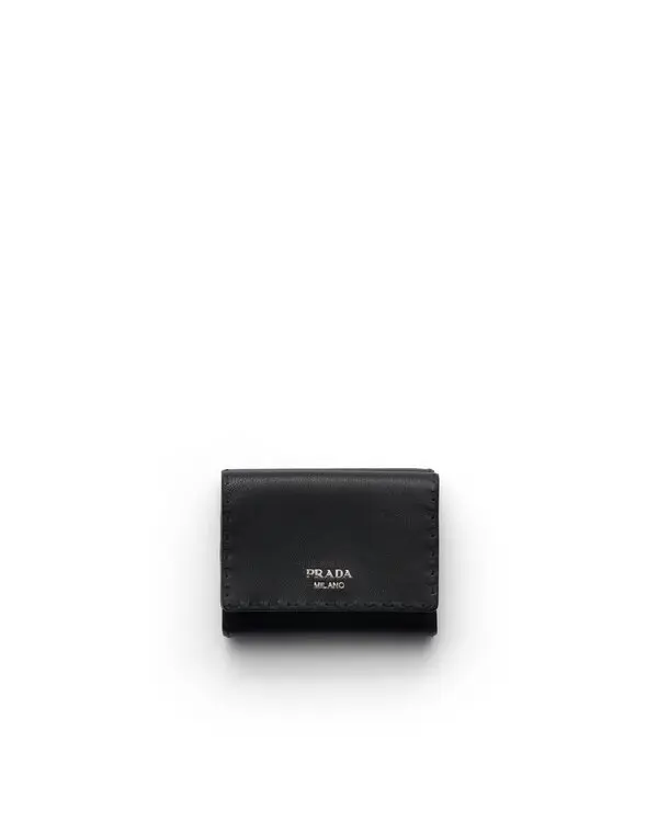 Prada Small Antiqued Leather Wallet