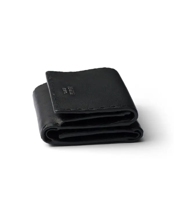 Prada Small Antiqued Leather Wallet