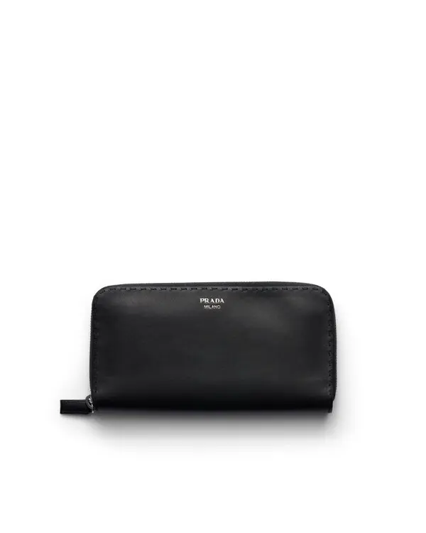 Prada Antiqued Leather Wallet