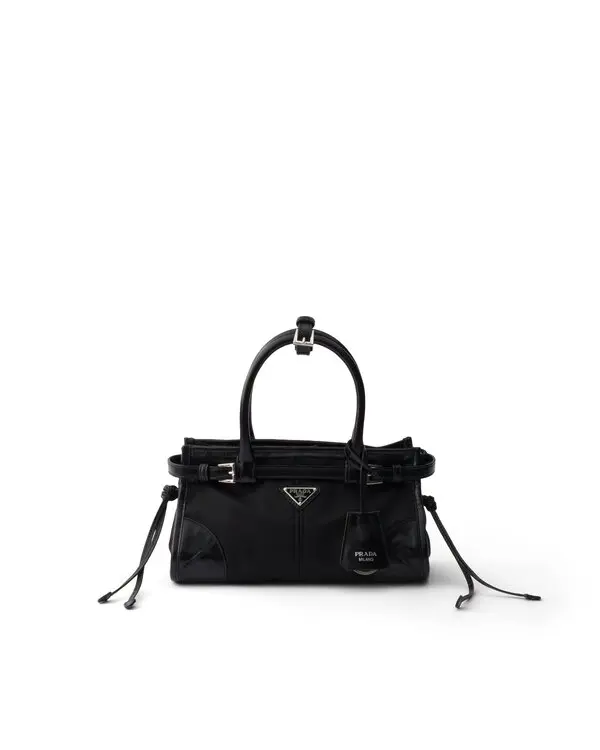 Prada Bonnie Small Re-nylon And Leather Handbag