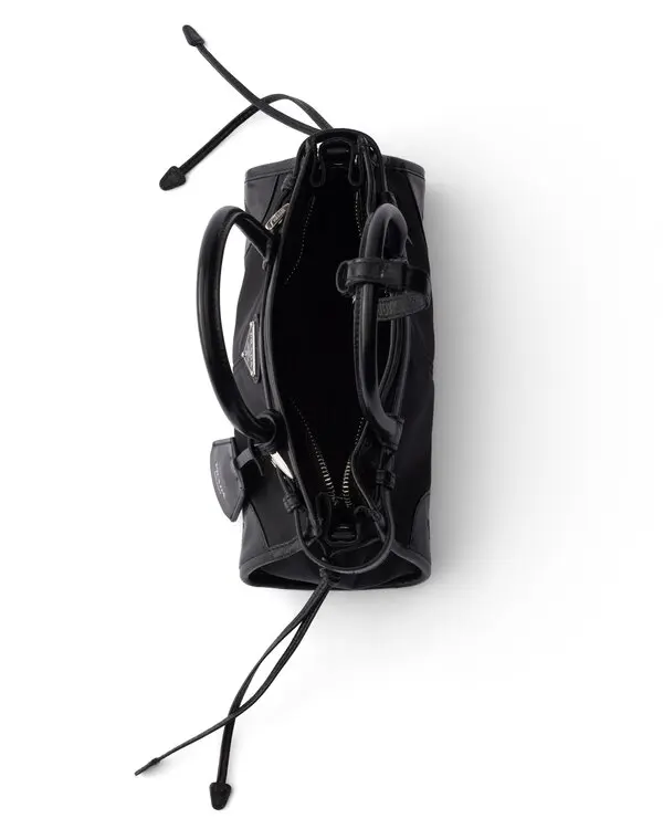 Prada Bonnie Small Re-nylon And Leather Handbag