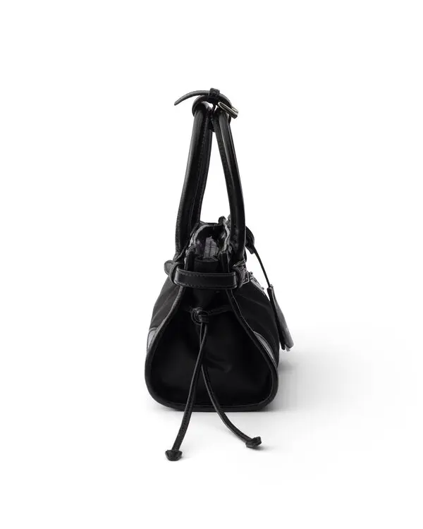 Prada Bonnie Small Re-nylon And Leather Handbag