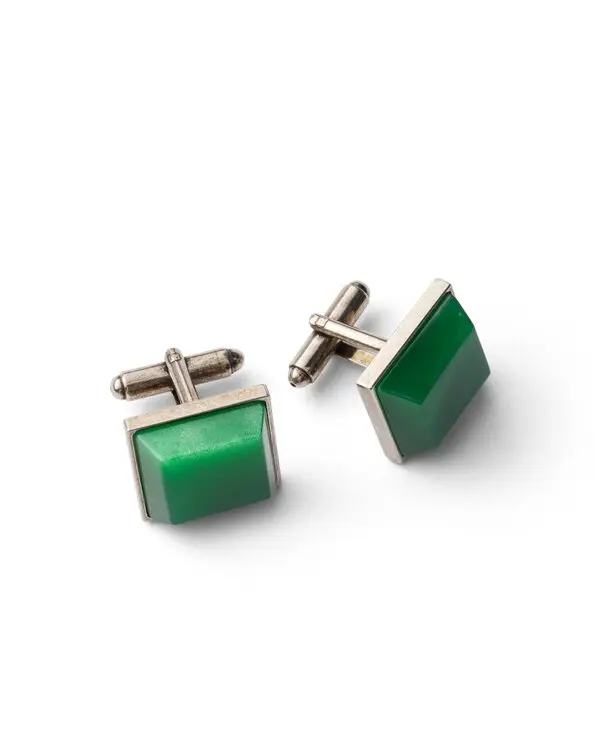 Prada Square Semi-precious Stone Cufflinks