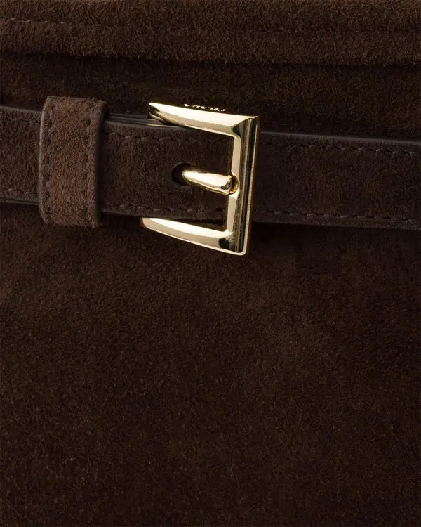 Prada Bonnie Large Suede Handbag