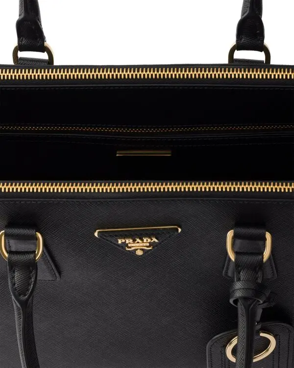 Prada Galleria Large Saffiano Leather Bag - Black