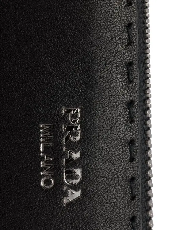 Prada Antiqued Leather Pouch
