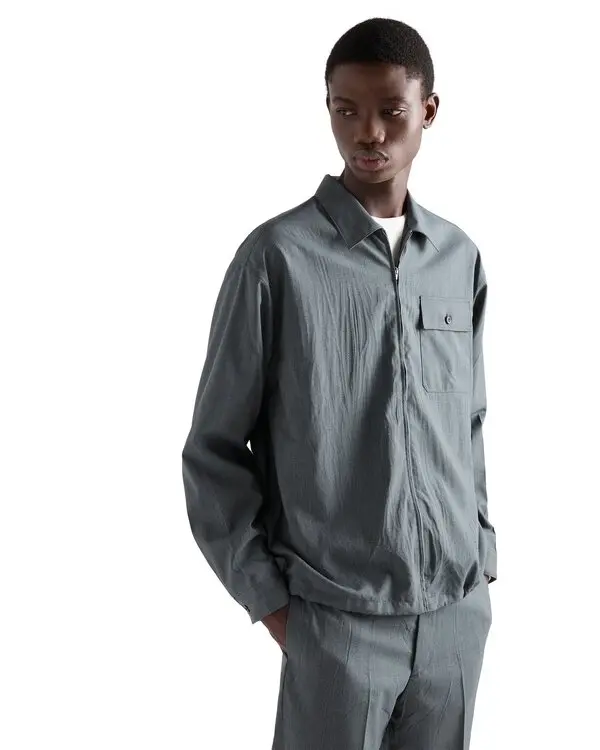 Prada Wool Zipper Shirt