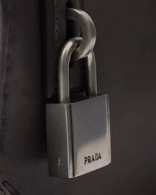 Prada Antiqued Leather Pouch