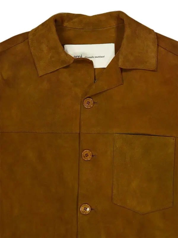 AMI Paris Suede Buttoned Jacket